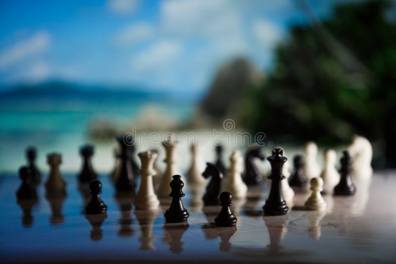 Chess Strategy Concept is on the Bright Background Stock Image - Image ...
