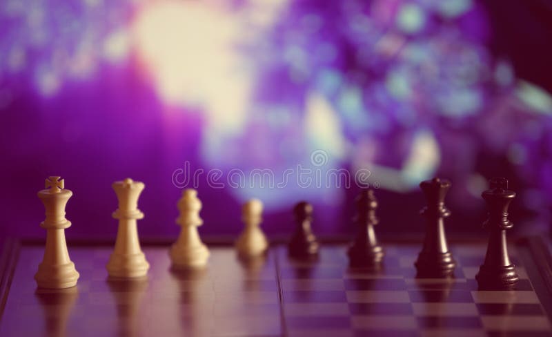 Chess Strategy Concept is on the Bright Background Stock Photo - Image ...
