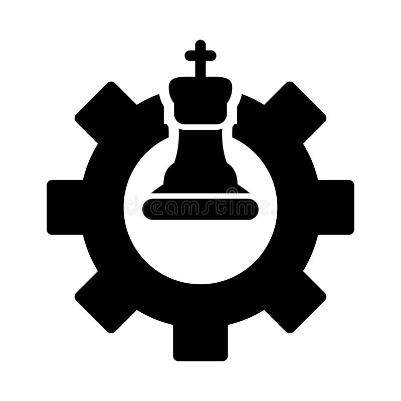 Chess Strategy Icon stock vector. Illustration of strategy - 366375810
