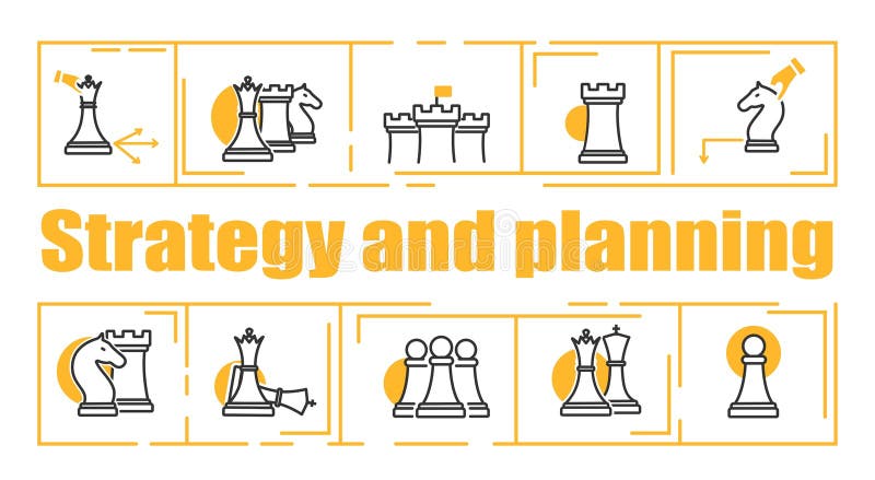 Chess Strategy and Planning Stock Illustration - Illustration of icon ...