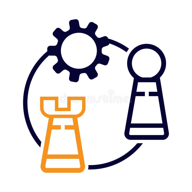 Chess strategy tactic icon stock vector. Illustration of graphic ...