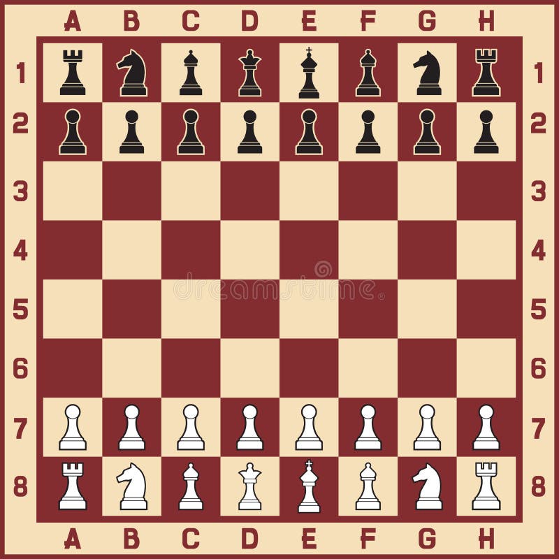 Chess table with figures stock illustration. Illustration of bishop ...