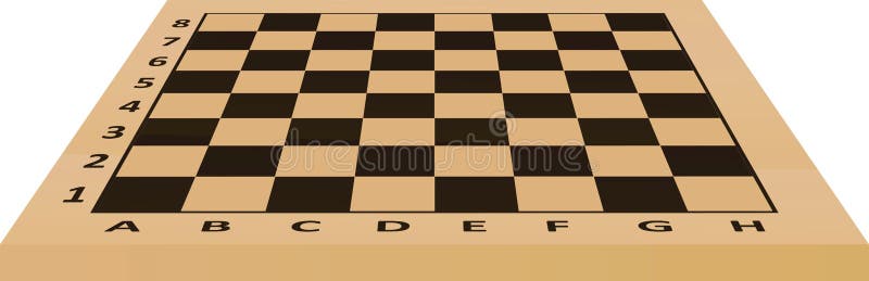 Chess Table. Perspective View Stock Vector - Illustration of brown ...