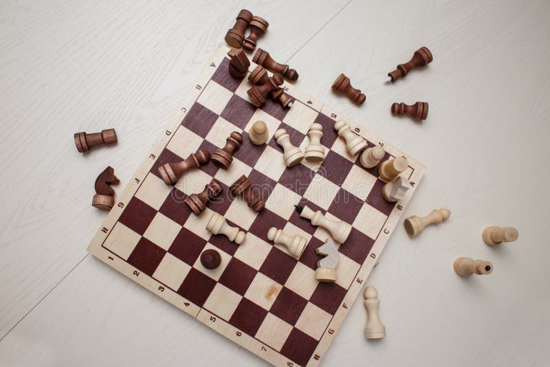 Chess on the table stock photo. Image of king, files - 143967584