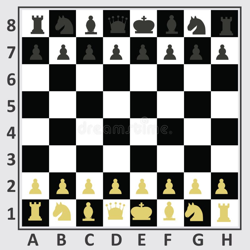 Chess table, top view stock vector. Illustration of checkered - 125065353