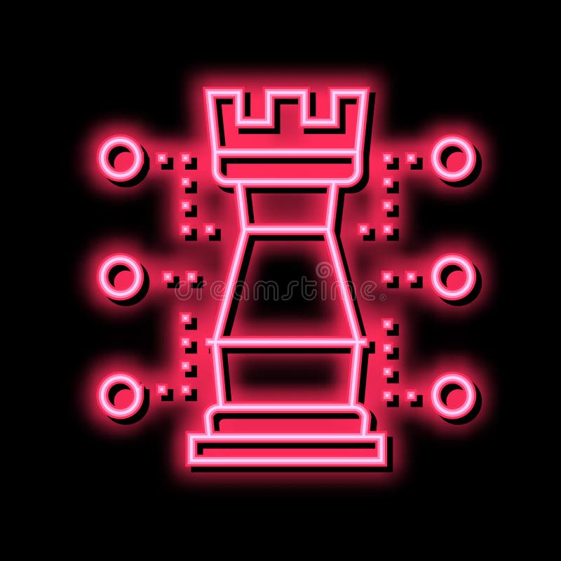 Chess Tour Characteristic Neon Glow Icon Illustration Stock Vector ...