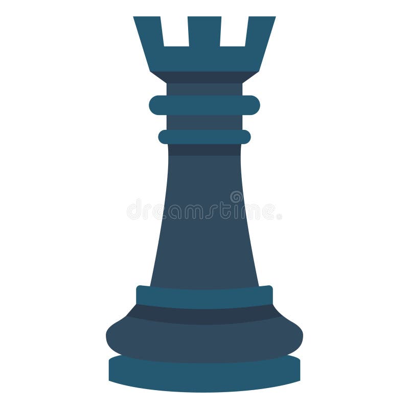 Chess Tower - Geïsoleerde Vector Illustratie Pictogram Bewerkbaar ...