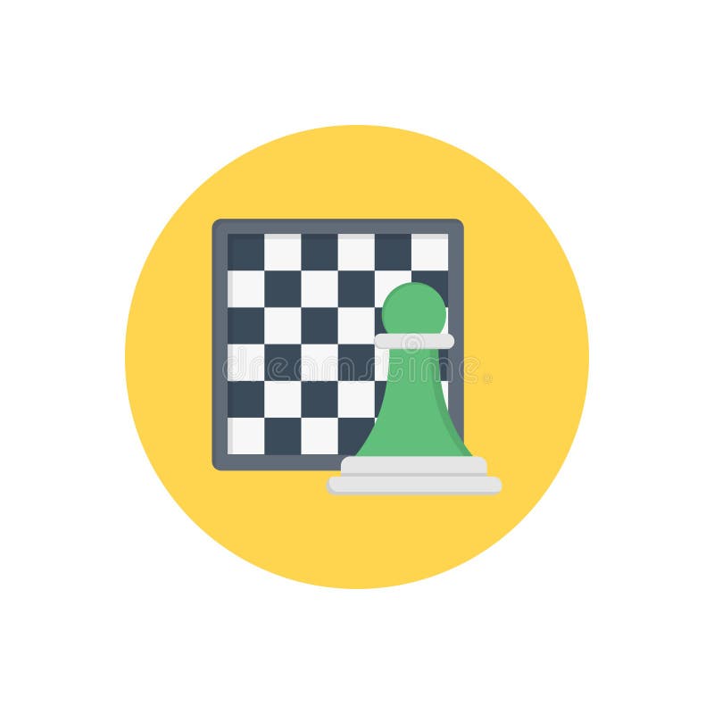 Chess Vector Flat Colour Icon Stock Vector - Illustration of icon ...