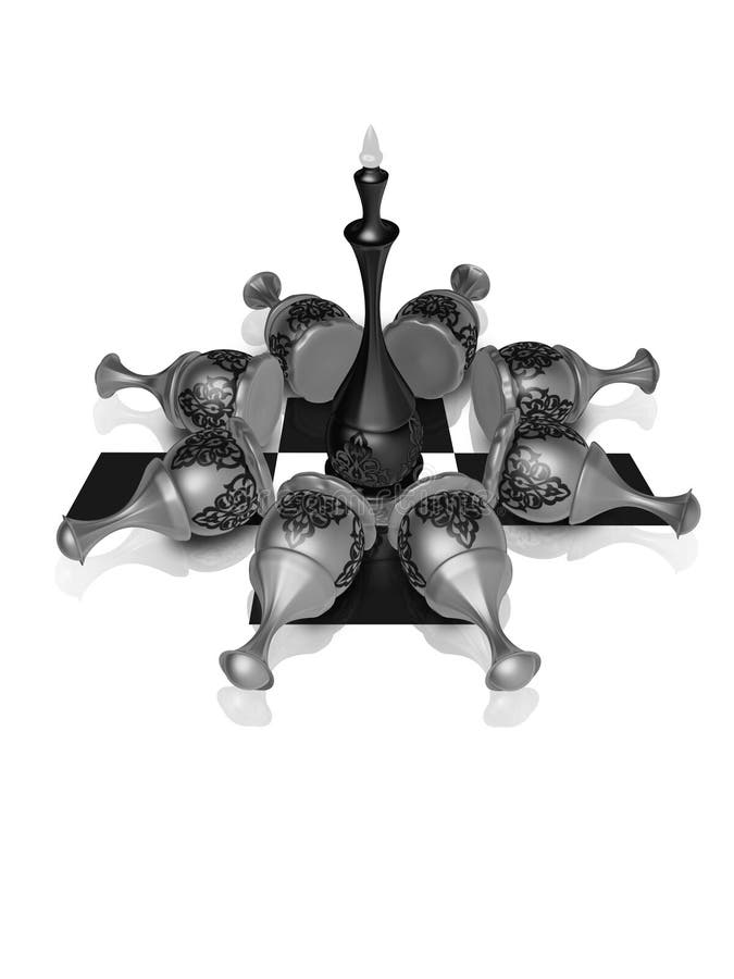Chess victory stock illustration. Illustration of iron - 7434102