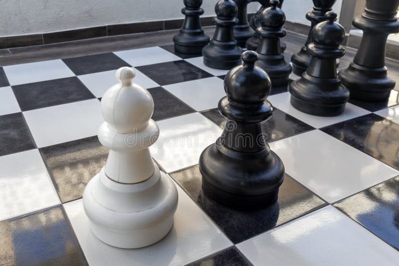 Chess white against black stock image. Image of game - 160935567