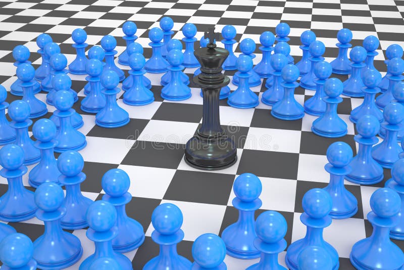 Chess, Winner and Leader Concept Stock Illustration - Illustration of ...