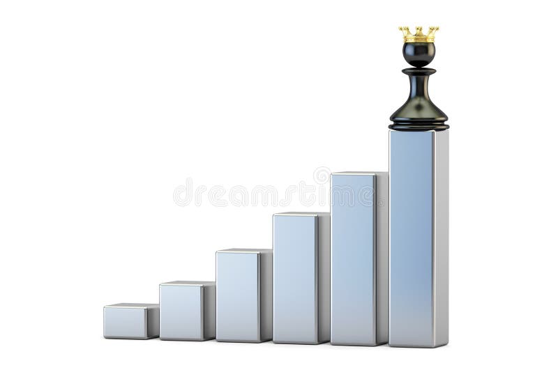 Chess, Winner and Success Concept. 3D Rendering Stock Illustration ...