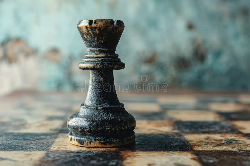 On a Chessboard, the Black Rook is an Emblem of Unyielding Strength and ...