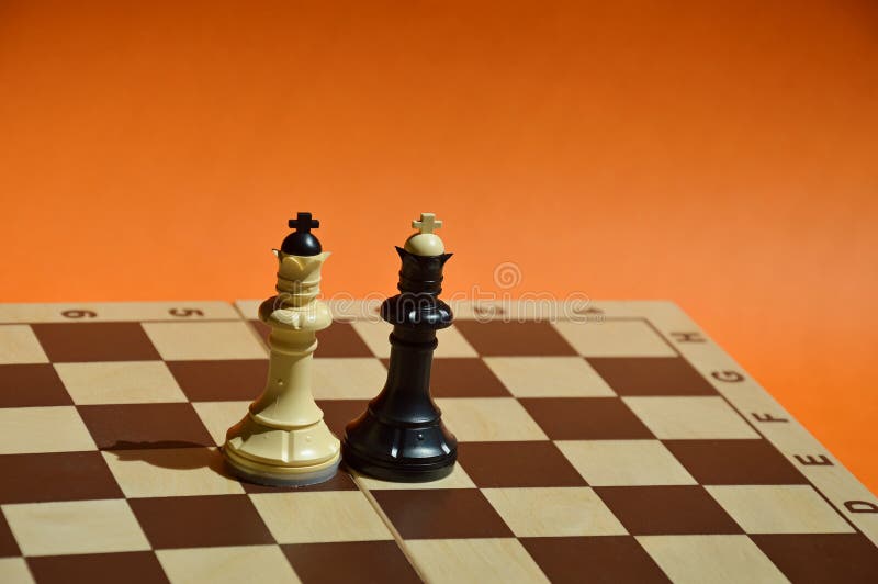 A Chessboard. Board Intellectual Game. the Finished Batch. Chess Pieces ...