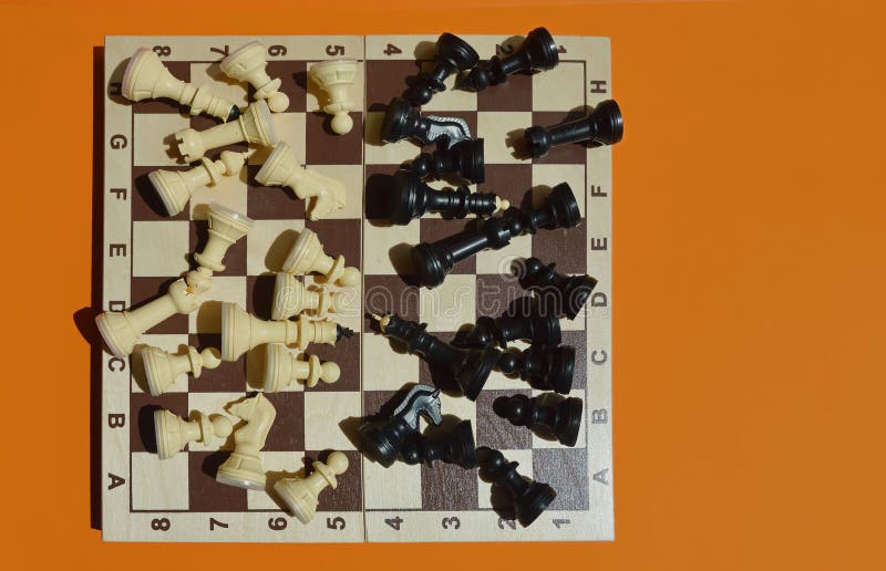 A Chessboard. Board Intellectual Game. the Finished Batch. Chess Pieces ...