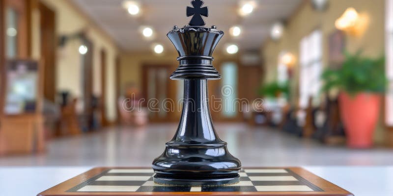 Chessboard and Chess Set in a Waiting Room Stock Photo - Image of ...