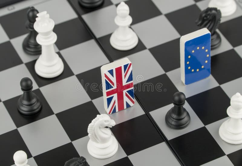 Chessboard with Flags of Countries Stock Photo - Image of british ...