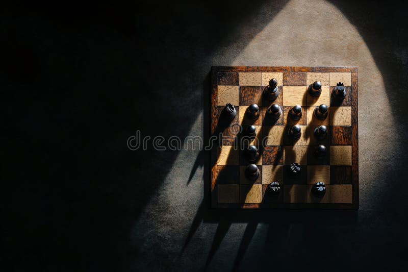 Chessboard Illuminated: Strategic Game Under Spotlight Stock ...