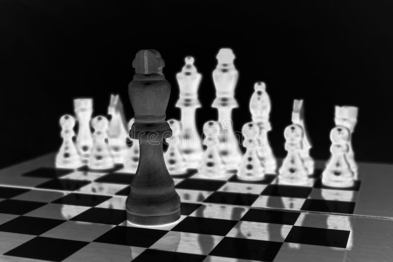 Chessboard. One Against One Stock Image - Image of board, gradient ...