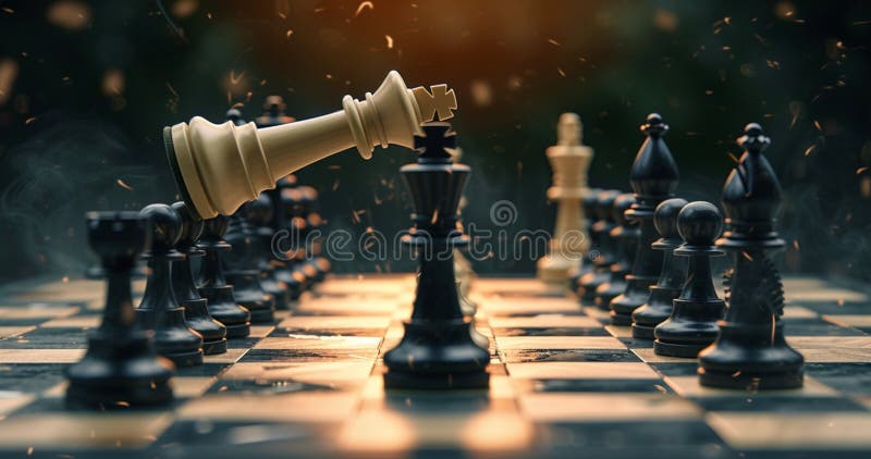 Chessboard Strategy in 3D, Fierce Game for the Ultimate Win Stock ...