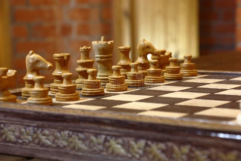 Old chess. stock photo. Image of sport, board, wood - 261058776