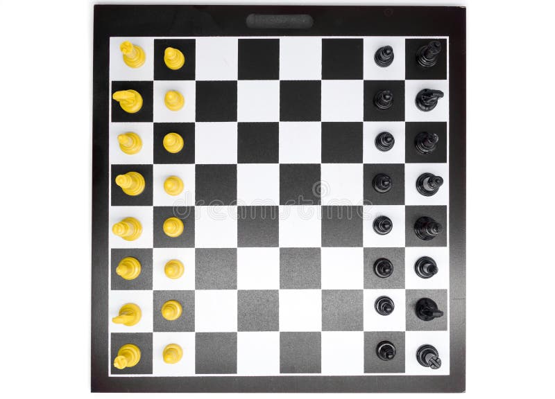 Chessboard in White Background with Yellow and Black Color, Chess ...