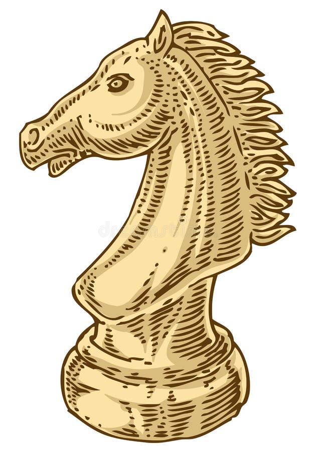 Knight chessman clipart stock vector. Illustration of identical - 55247392