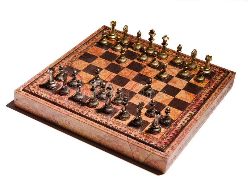 Chessmen on a chessboard stock image. Image of power - 33474941