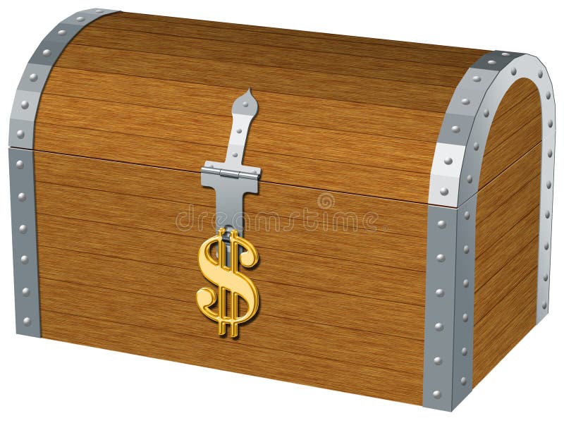 Chest stock illustration. Illustration of badge, lock - 12587133