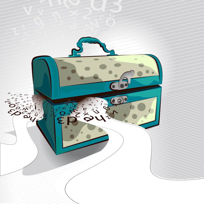 Chest and alphabet stock vector. Illustration of element - 11140587