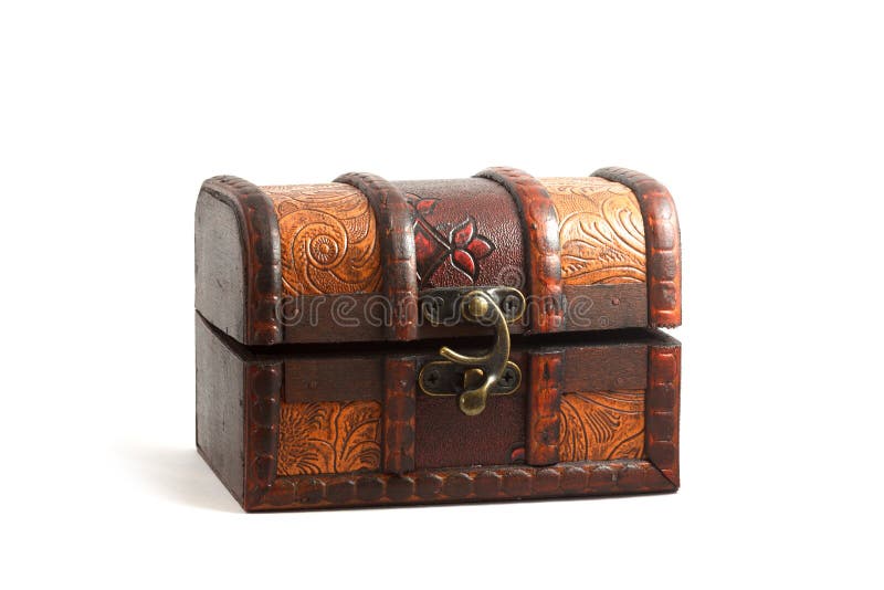 Chest Box Isolated on White Stock Photo - Image of discovery, precious ...