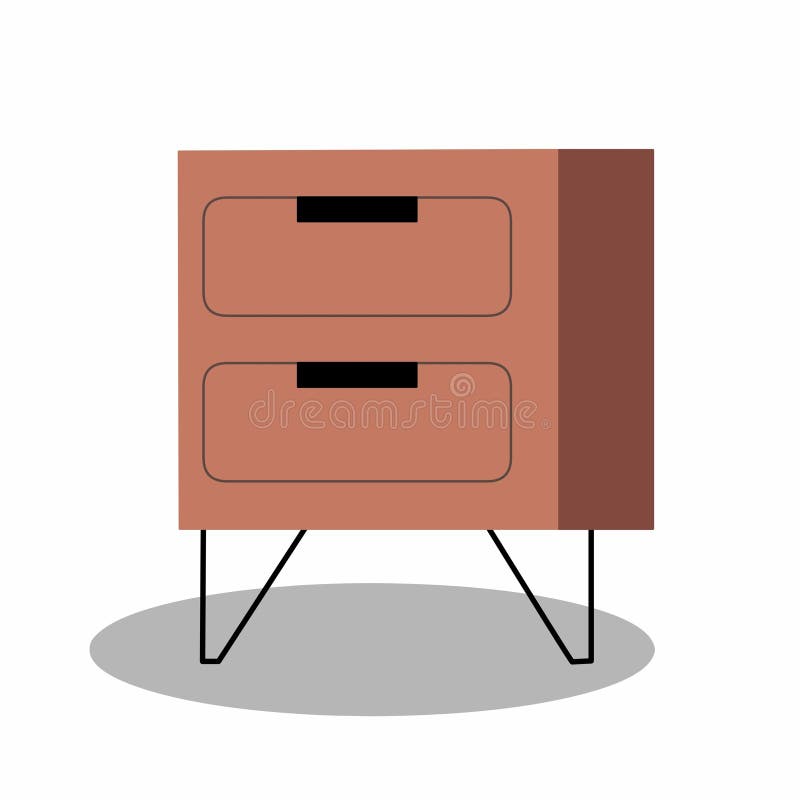 Chest of Drawers. Brown Color Vector Commodities Stock Vector ...