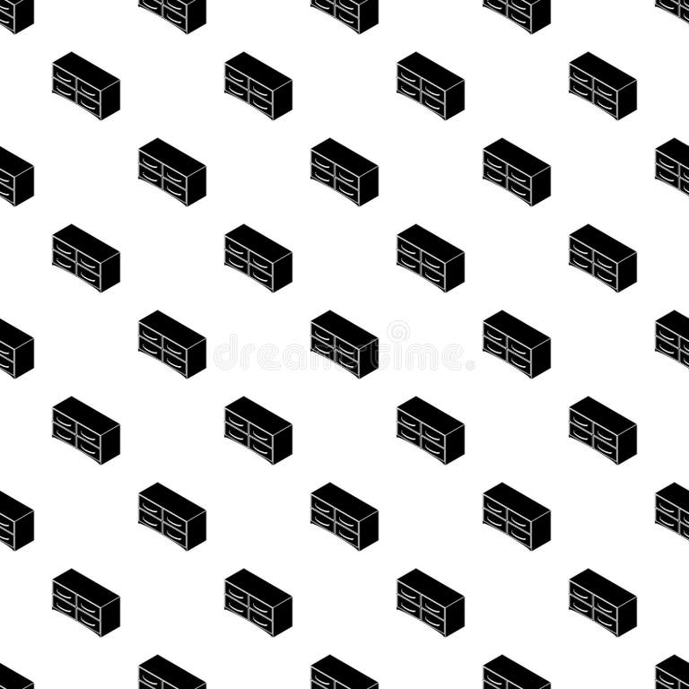 Chest of Drawers Pattern Vector Seamless Stock Vector - Illustration of ...