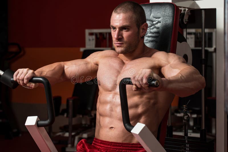 Chest Exercise stock image. Image of caucasian, conscious - 44394749