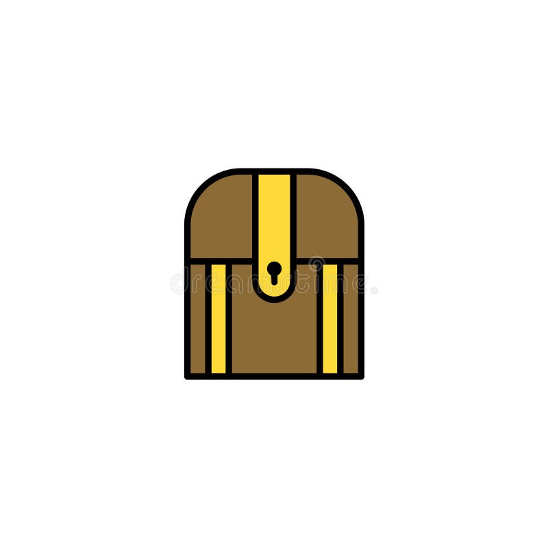 Chest Flat Vector Icon Sign Symbol Stock Vector - Illustration of chest ...