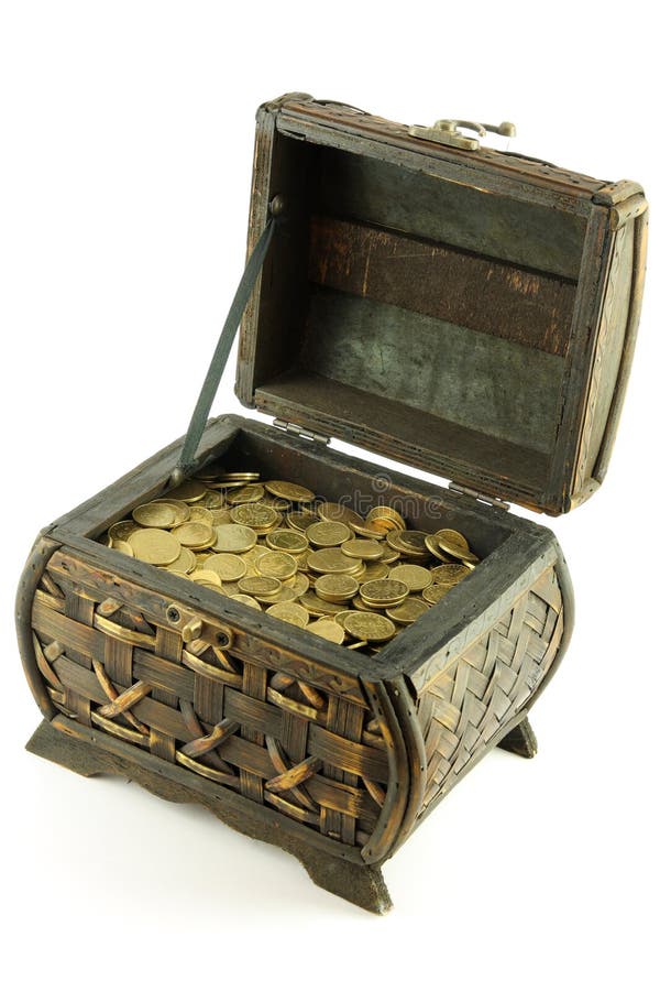 Chest full of coins stock photo. Image of cash, open, budget - 8751574