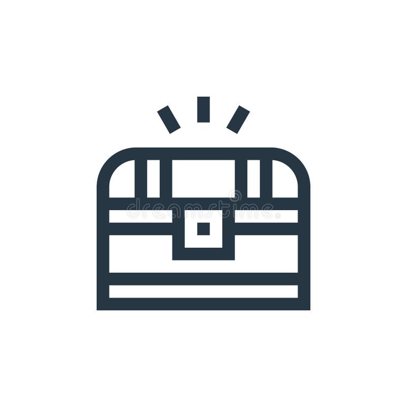 Chest Icon Vector from Fairytale Concept. Thin Line Illustration of ...