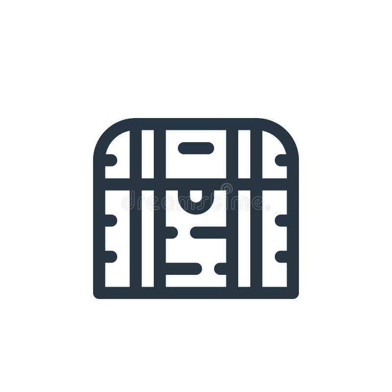 Chest Icon Vector from Videogame Elements Concept. Thin Line ...