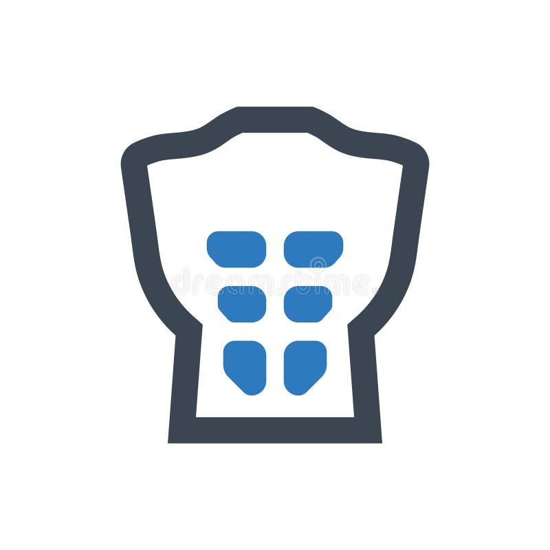 Chest Muscles Icon. Simple Vector Graphics Stock Vector - Illustration ...