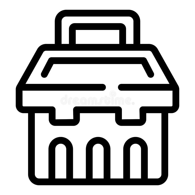 Chest Toolbox Icon Outline Vector. Tool Box Stock Vector - Illustration ...