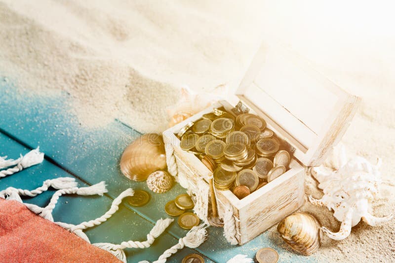 Treasure Chest Beach Coins Stock Photos - Download 64 Royalty Free Photos