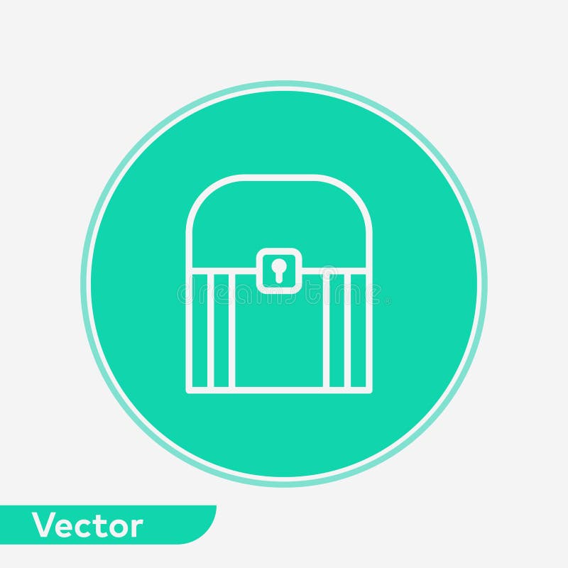 Chest Vector Icon Sign Symbol Stock Vector - Illustration of adventure ...