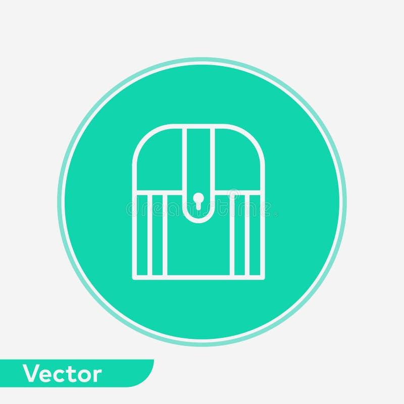 Chest Vector Icon Sign Symbol Stock Vector - Illustration of object ...