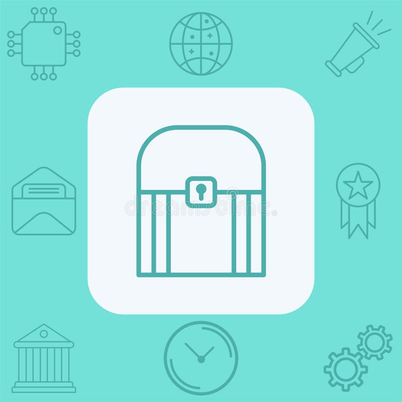 Chest Vector Icon Sign Symbol Stock Vector - Illustration of object ...