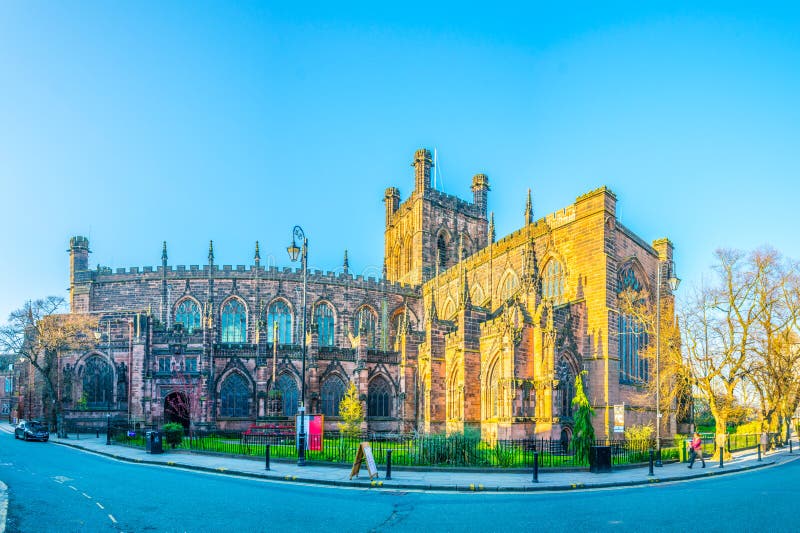 Chester cathedral, England editorial photo. Image of stone - 216151011