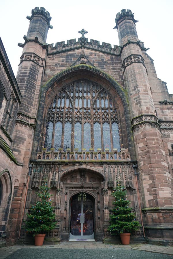 Chester Cathedral Under Dark Clouds Editorial Photo - Image of england ...