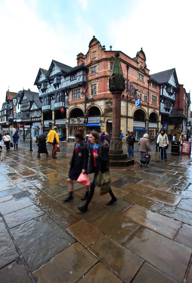 Chester City Center in Busy Midday Editorial Photography - Image of ...