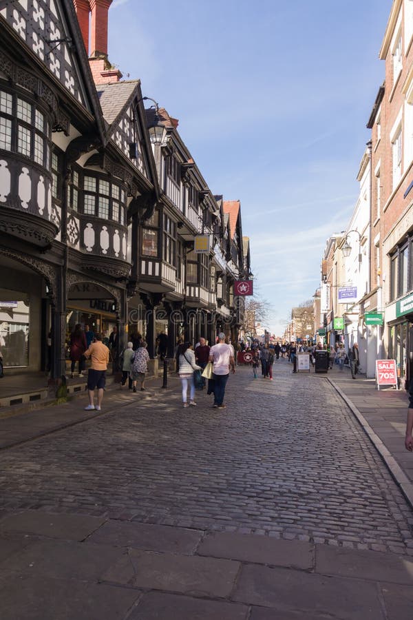 Chester Gościa Centre. Chester. Anglia Obraz Editorial - Obraz złożonej ...