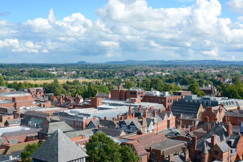 Chester miasto, Anglia fotografia editorial. Obraz złożonej z ...