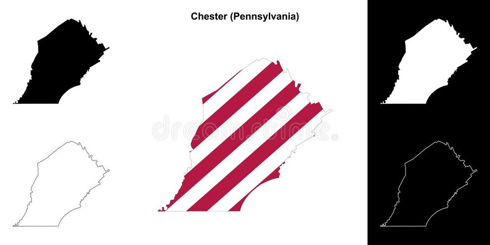 Chester outline map stock vector. Illustration of icon - 324075034